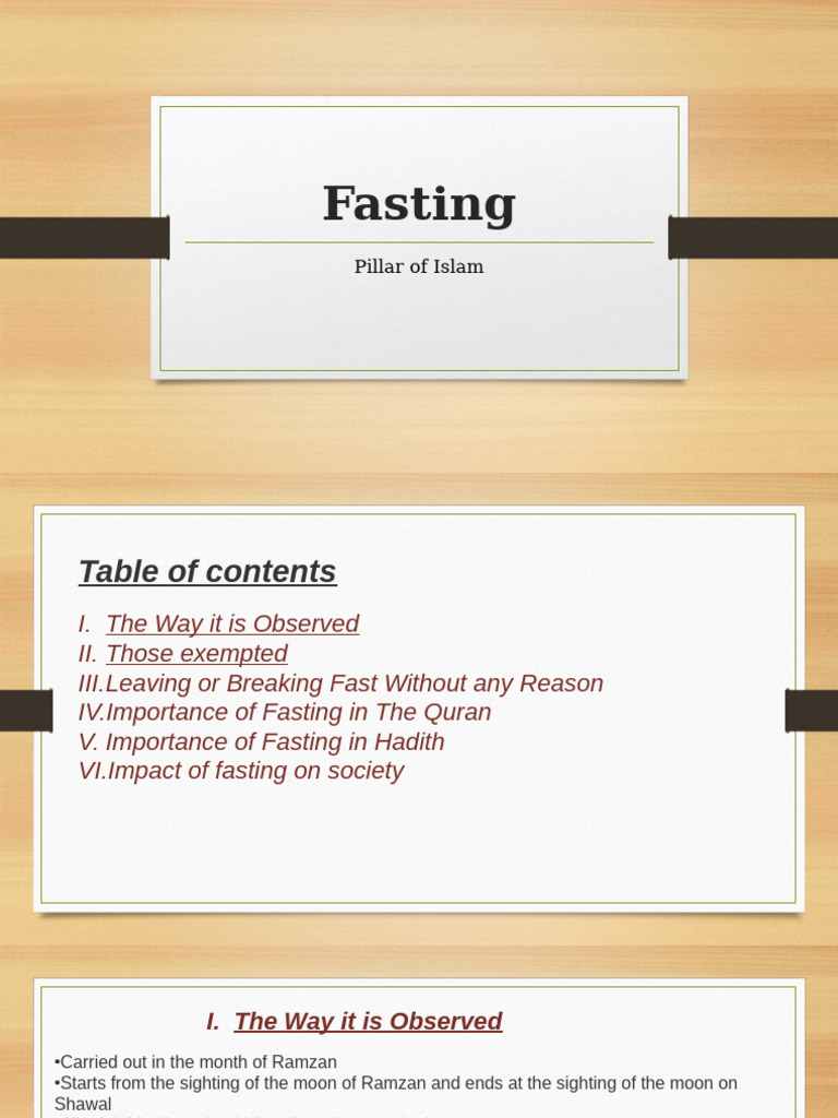 Fasting PPT For o Level | PDF | Ramadan | Sharia