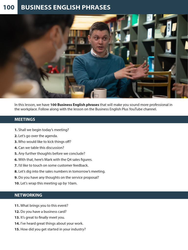 100 Business Phrases | PDF | Business