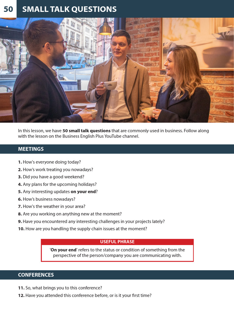 50 Small Talk Questions | PDF | Career & Growth