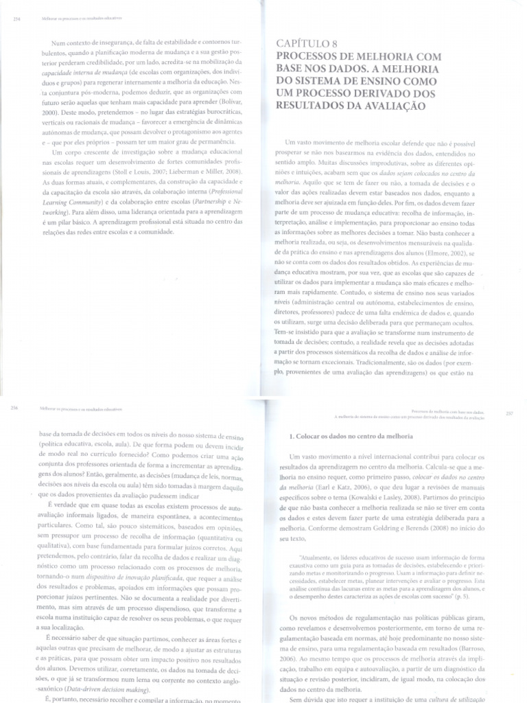 Capitulo 8 - Processo e Melhoria Com Bases Nos Dados | PDF
