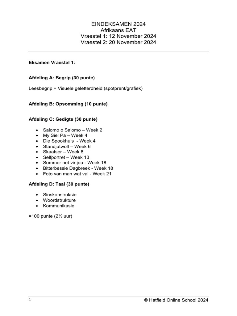 EXAM SCOPE - AFR.11 - Date | PDF