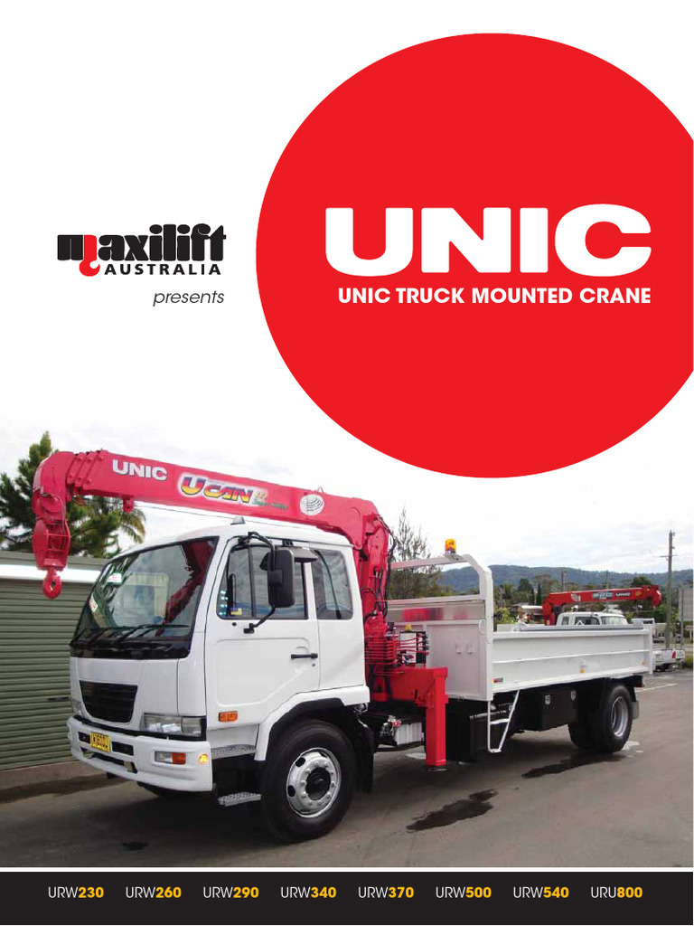 UNIC Truck Crane Series | PDF | Crane (Machine) | Valve