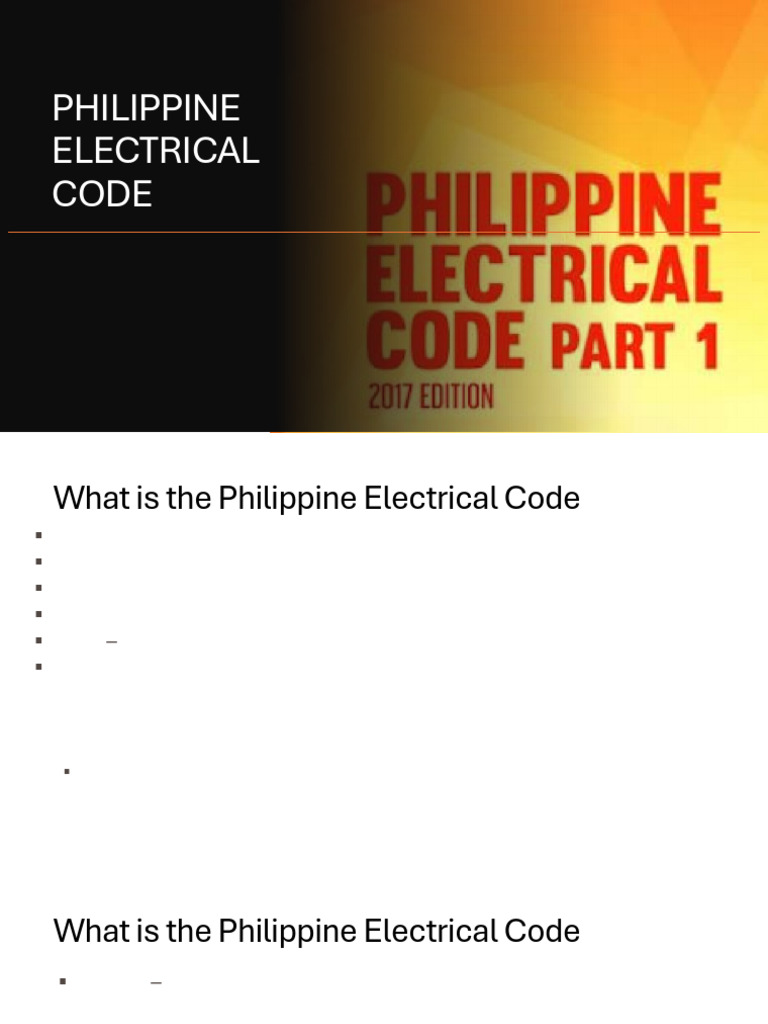 04 - Philippine Elec. Code and Fire Code of The Phils | PDF | Electrical Wiring | Fuse (Electrical)