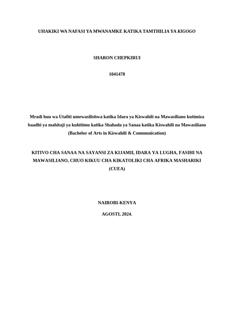 Sharon Kirui - Final Final | PDF