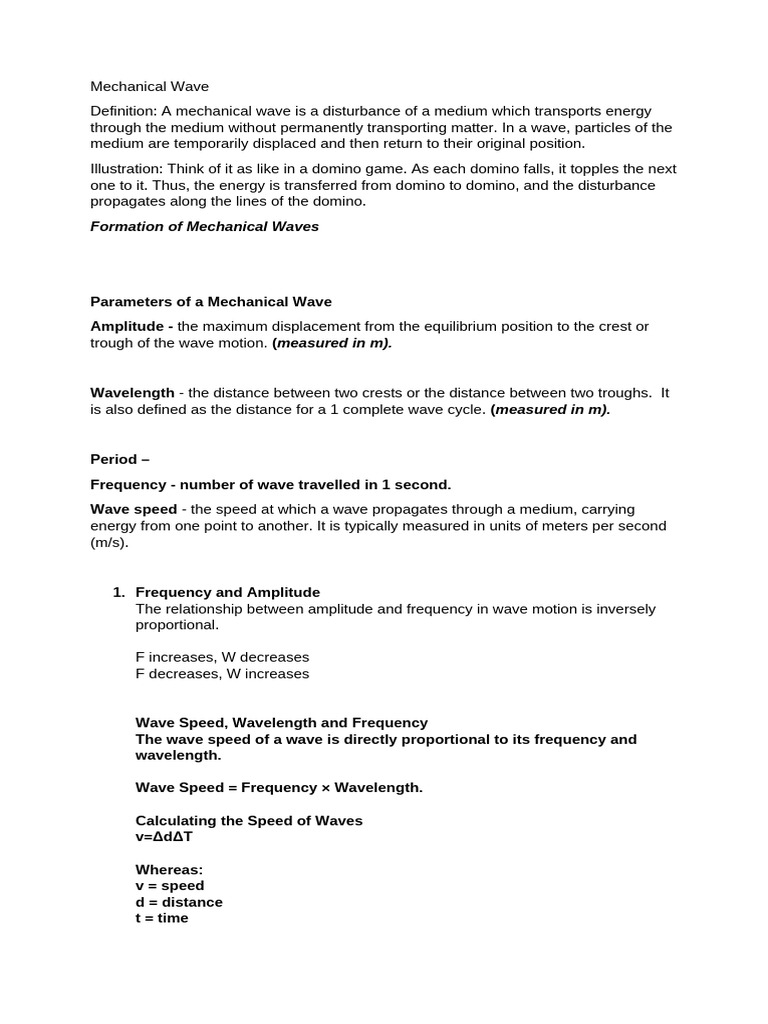 Mechanical Wave | PDF
