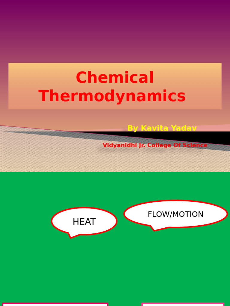 Chemical Thermodynamics 2020 | PDF | Chemical Equilibrium | Heat