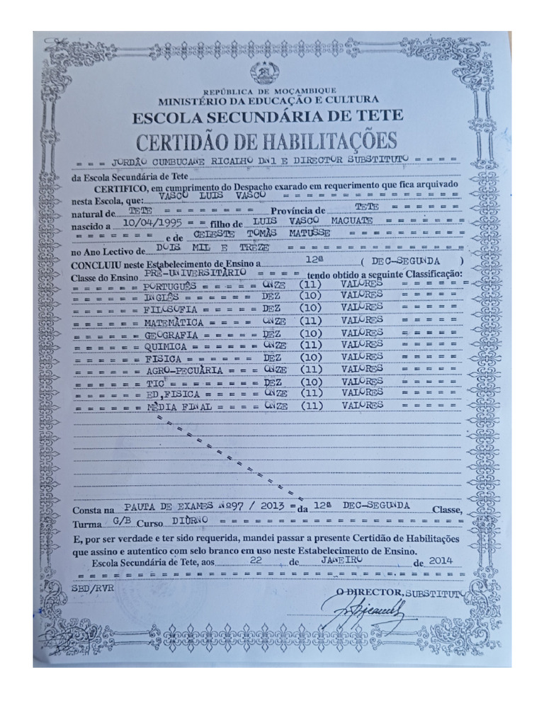 Certificado 12 | PDF
