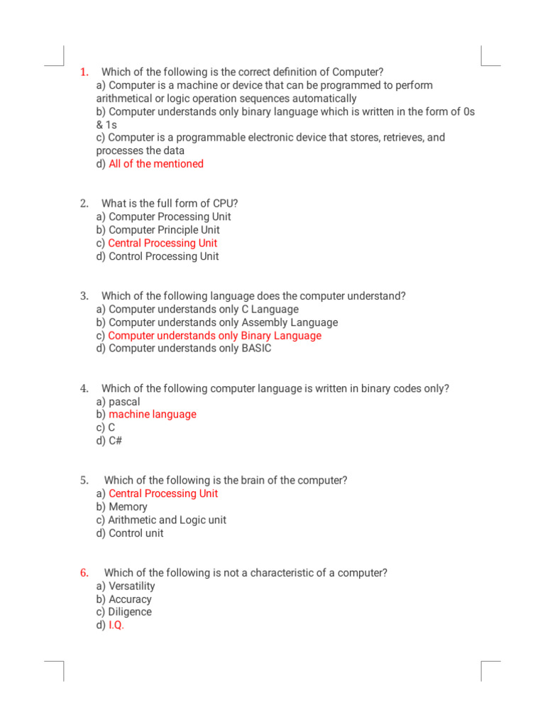 MCQ Mid-Cs Solved | PDF | Computing | Computer Engineering