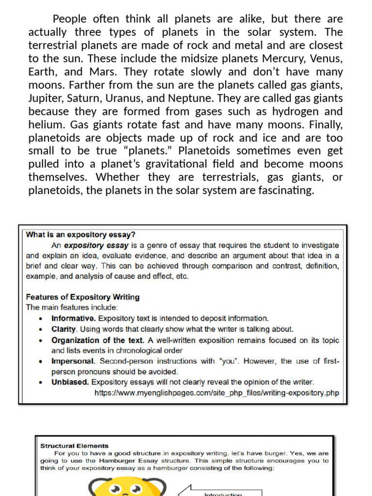 Expository Essay 1 | PDF | Planets | Solar System