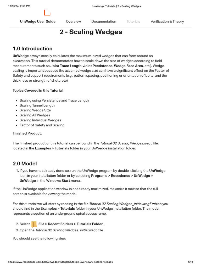 UnWedge Tutorials - 2 - Scaling Wedges | PDF | Directory (Computing)