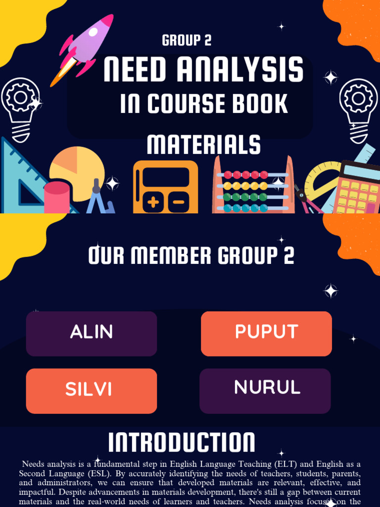 Group 2 Need Analysis in Course Book Materials | PDF | Methodology | Learning