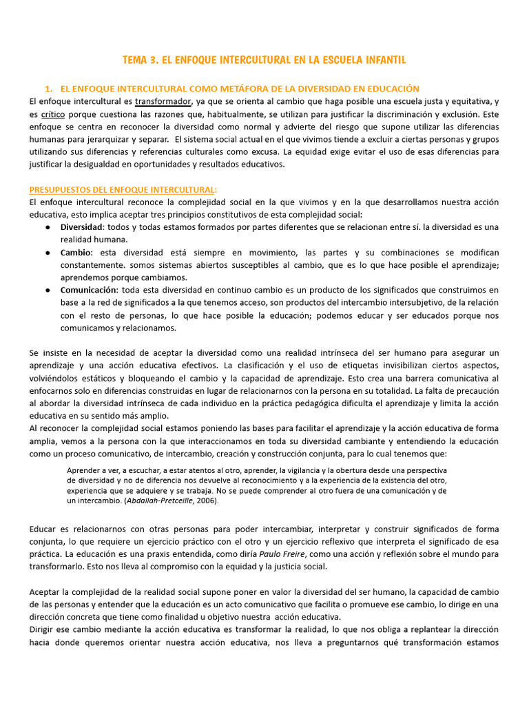 Tema 3 Diversidad-Gulag-Free | PDF | Aprendizaje | Enseñando