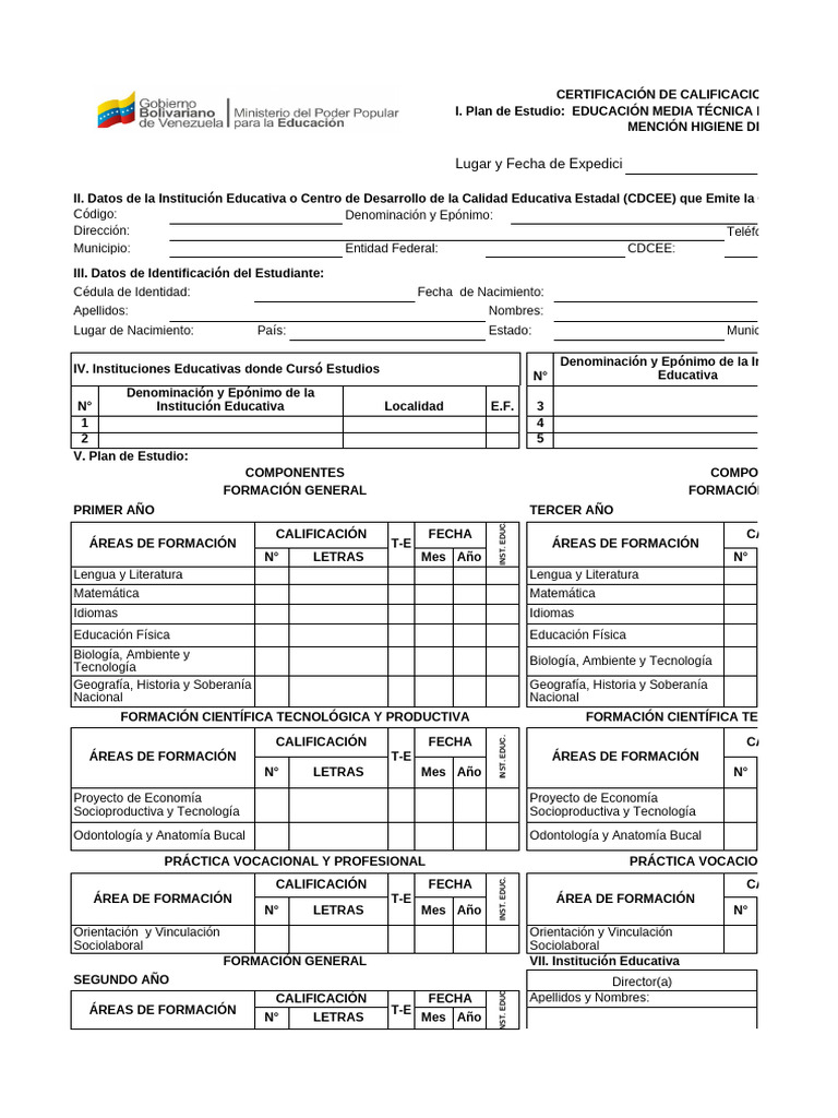 Emtp Especialidad Salud Meción Higiene Dental | PDF | Documento de ...