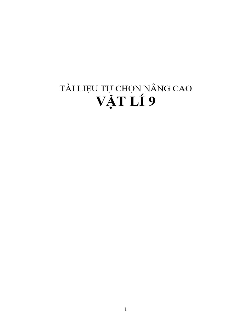 TAI LIEU TU CHON NANG CAO Day Them Vat Li 9 | PDF
