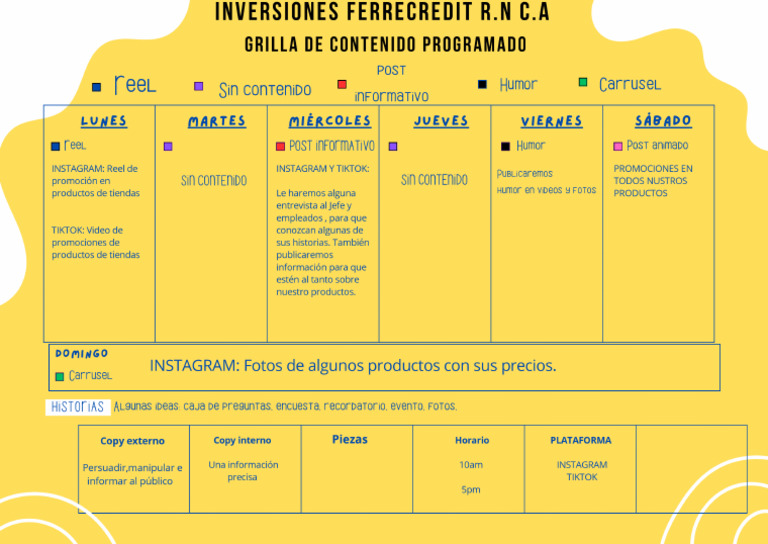 Grilla de Contenido | PDF