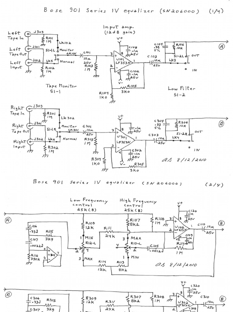 Bose 901-IV Equalizer Schematic | PDF