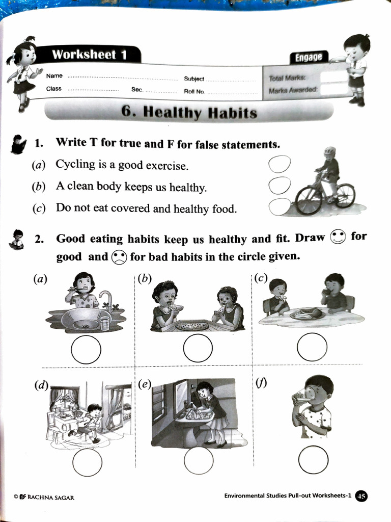 Healthy Habits for Class 1 Students | PDF | Determinants Of Health