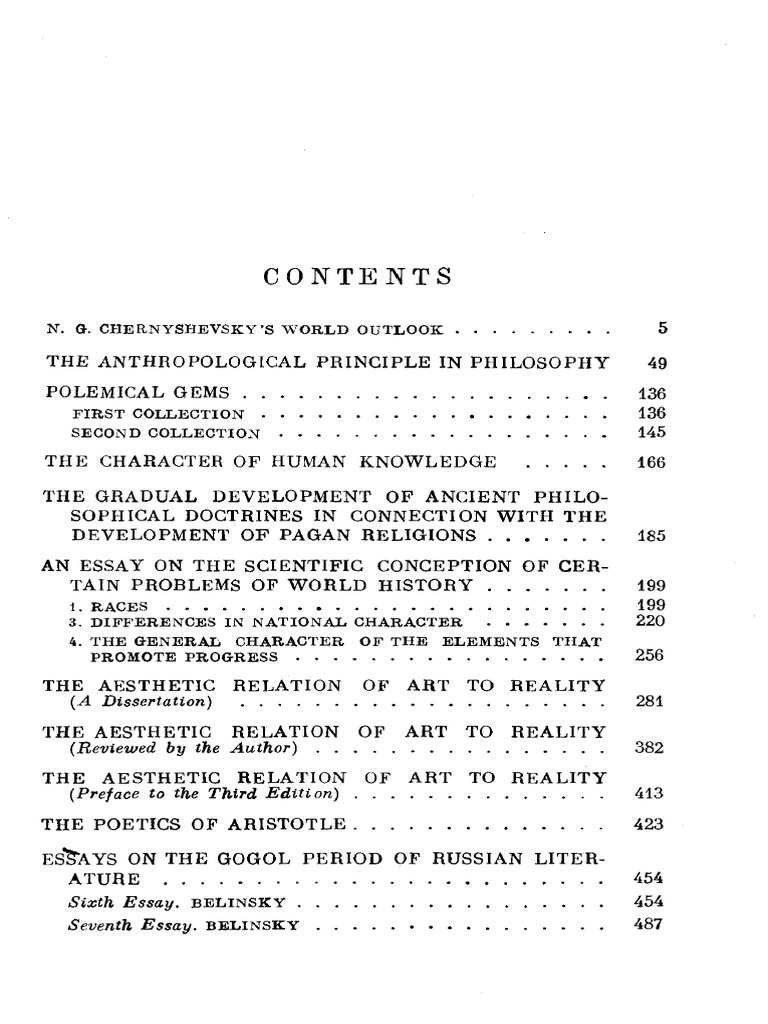 Chernyshevsky Selected Philosophical Essays | PDF