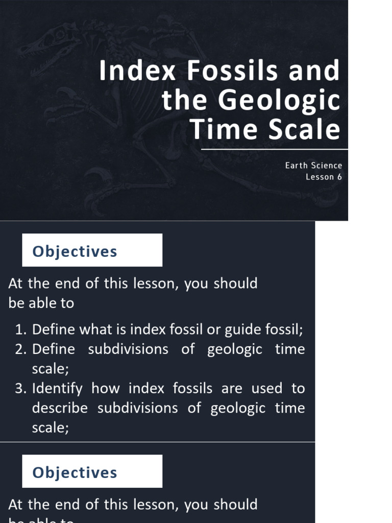 Earth Science Lesson 6 | PDF | Fossil | Geologic Time Scale
