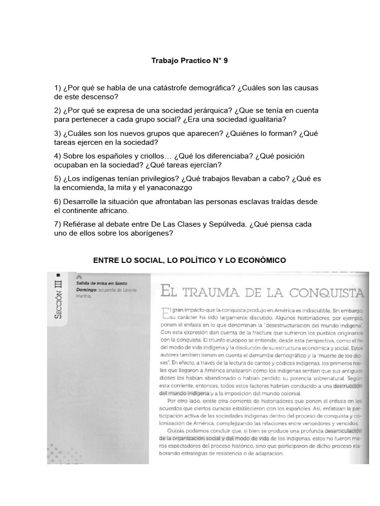 Trabajo Practico N 9 Pdf Colonización Europea De Las Américas