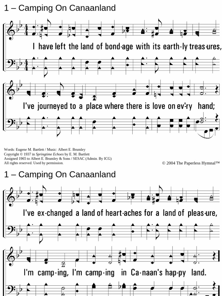 Camping in Canaan's Happy Land | PDF | Poetry | Classics