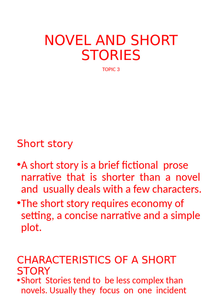 Short Story and Novel Elements Explained | PDF | Narration | Plot ...