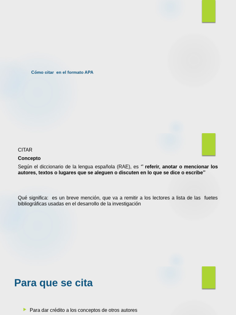Presentación en Power Point de Como Citar | PDF | Bibliografía