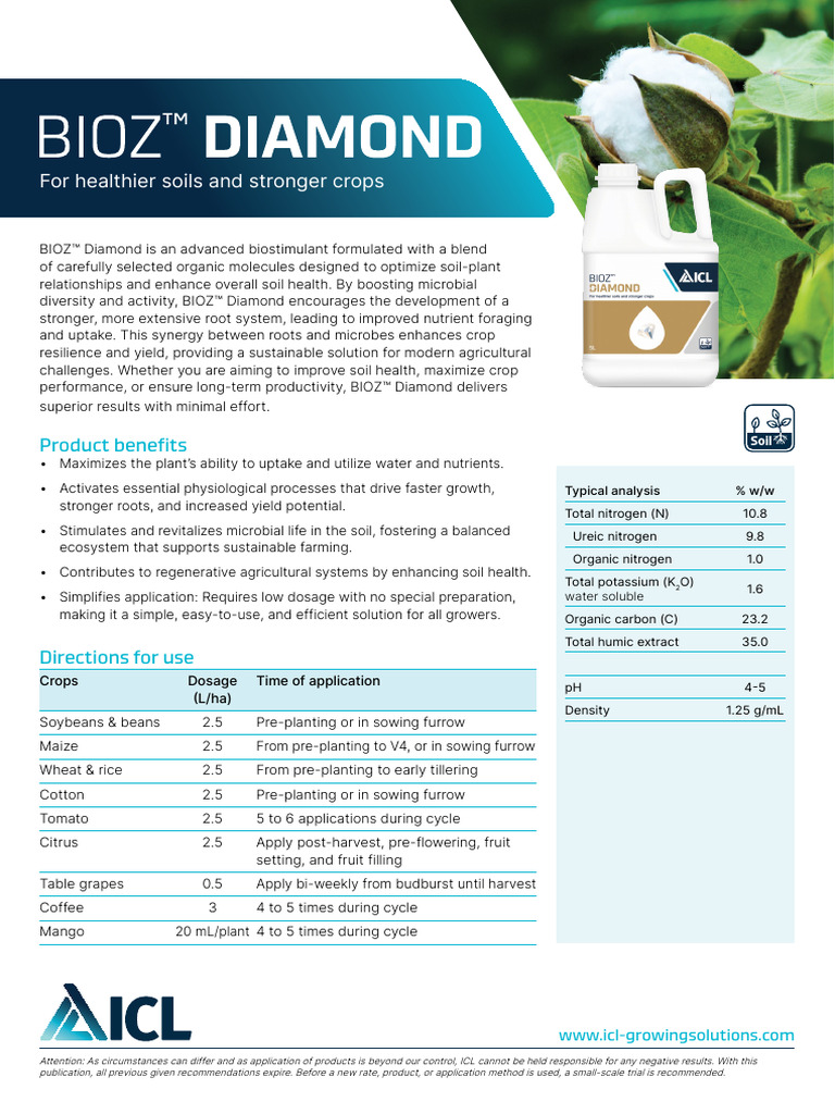 PIS Bioz Diamond 2024 - Web | PDF | Soil | Organic Farming