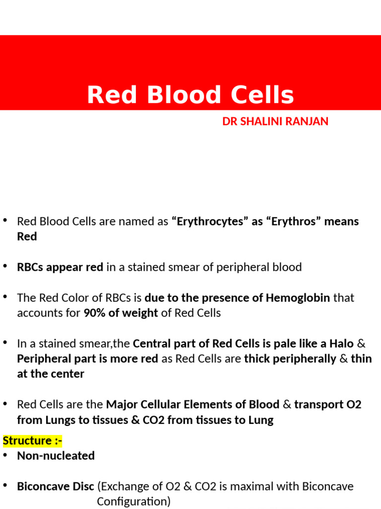 3-Red Blood Cells,ESR,PCV | PDF | Red Blood Cell | Cell Membrane