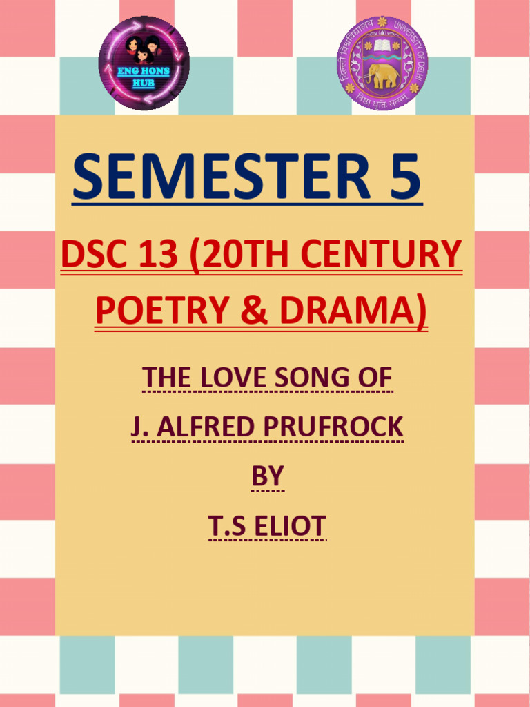 The Love Song of J. Alfred Prufrock | PDF | Art | Poetry