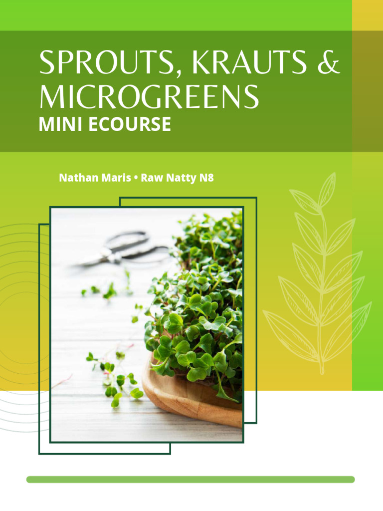 Free Sprouts & Microgreens Course | PDF | Social Science
