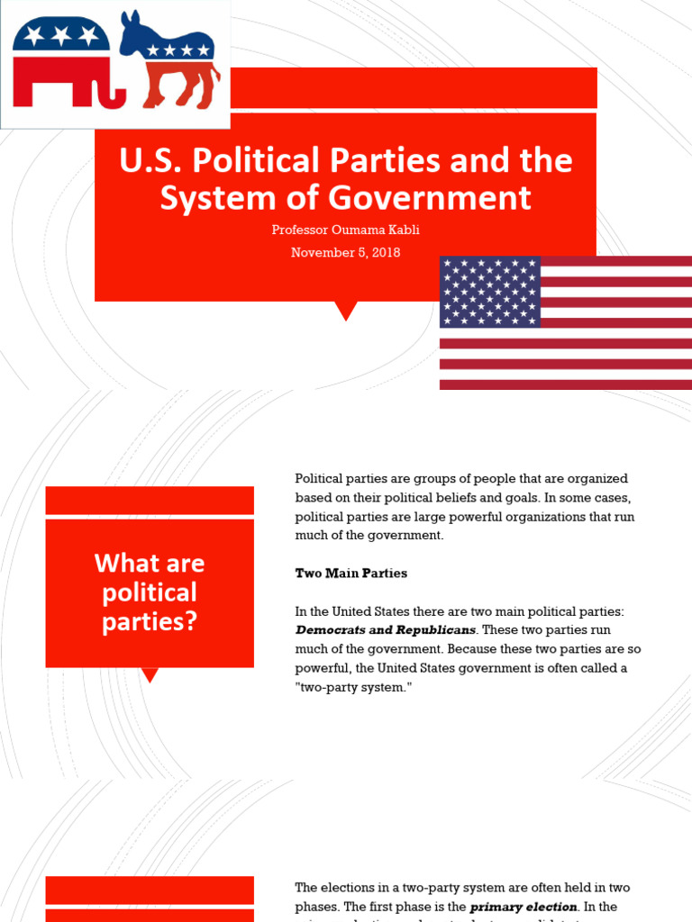 6 U.S Poltical Parties and The System of Government | PDF | American ...