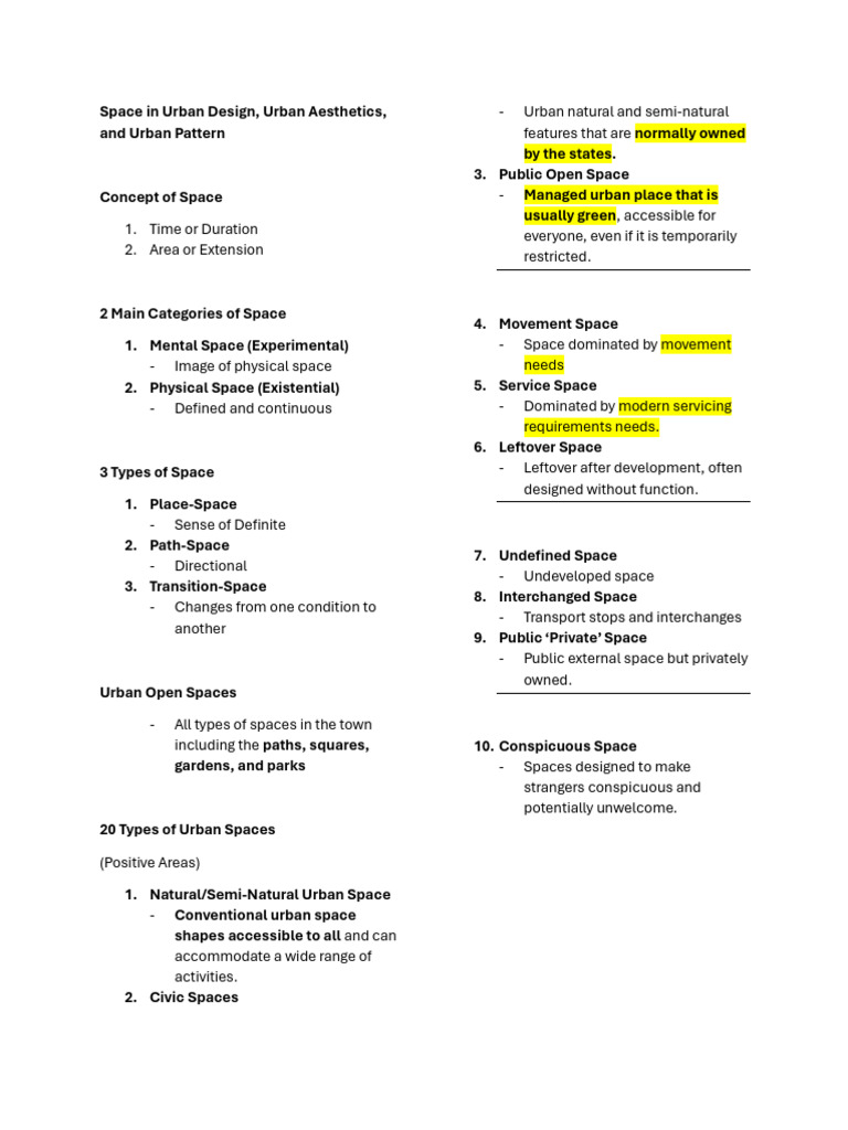 Planning 2 - Reviewer | PDF | Space
