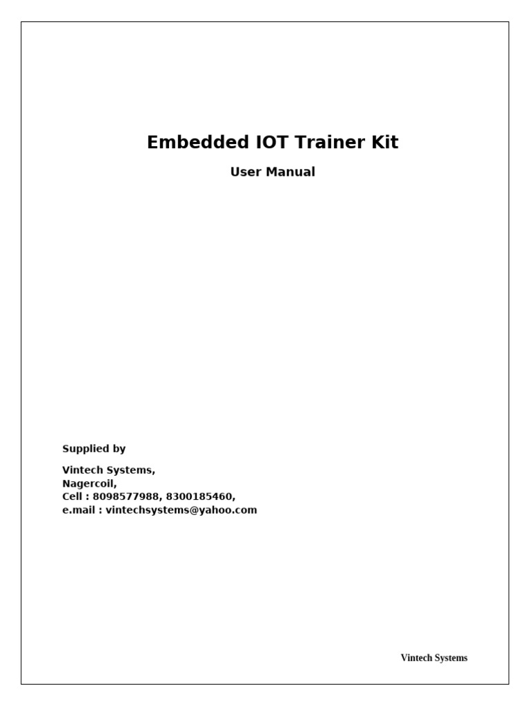 Embedded IOT Kit User Manual - Final | PDF | Python (Programming ... Embedded IOT Kit User Manual - Final | PDF | Python (Programming ...