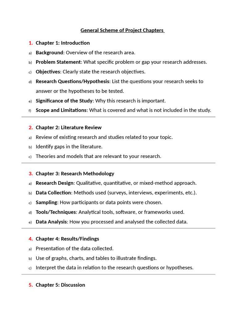 Research Project Chapters and Contents | PDF | Career & Growth | Art
