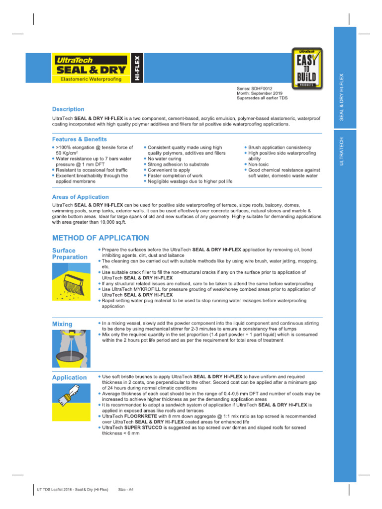 Ultratech Seal Dry Hi Flex | PDF