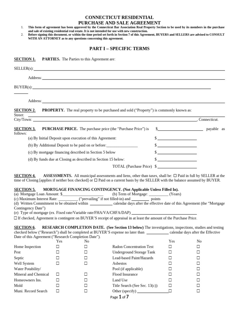 Model Residential Contract J | PDF | Mortgages | Title Insurance