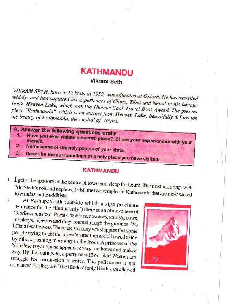 Class 9th Chapter Kathmandu | PDF