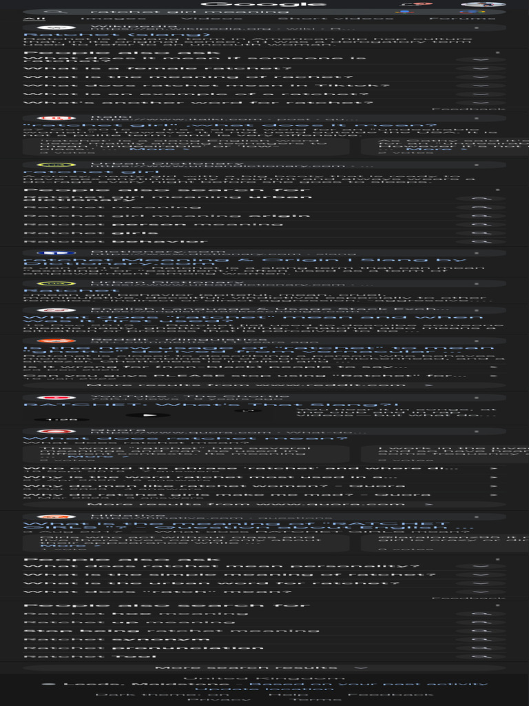 Ratchet Girl Meaning - Google Search | PDF | Lexicology | Linguistics