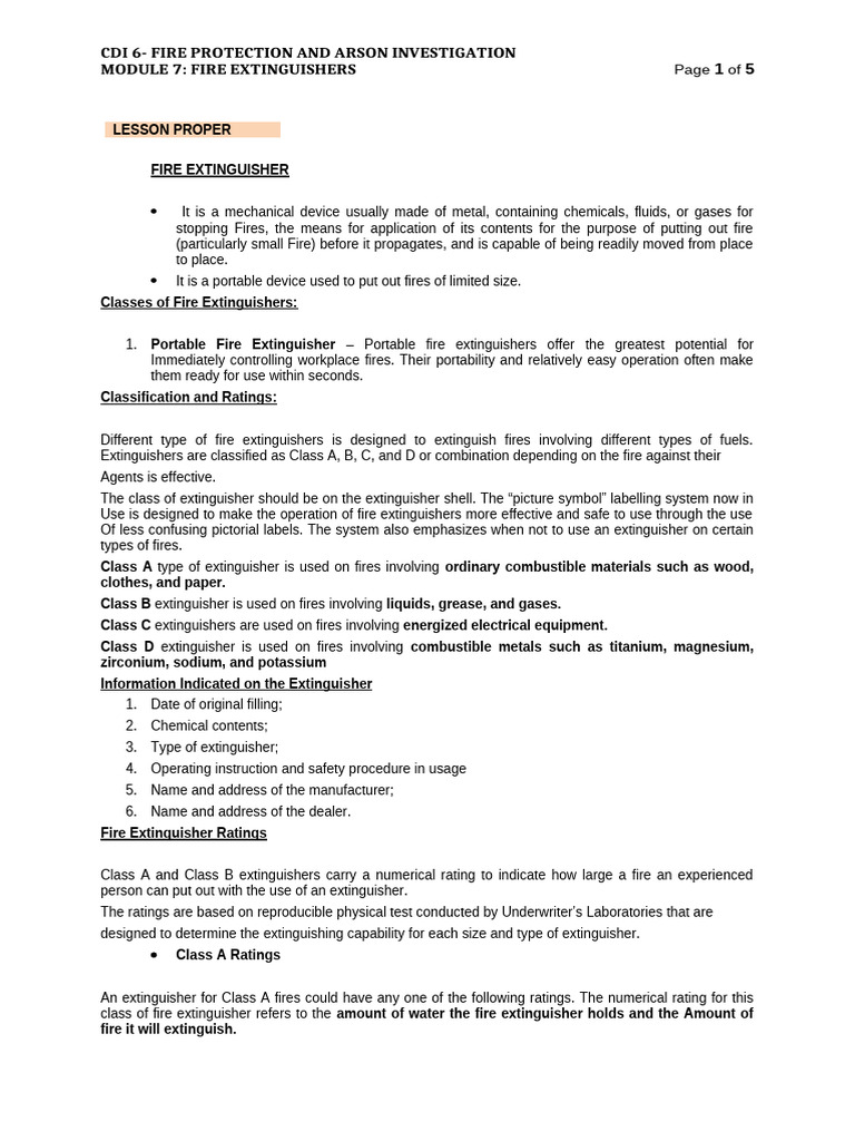 MODULE 8. Lesson Proper | PDF | Fires | Materials