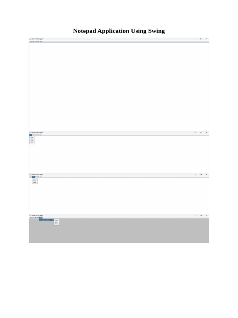 Notepad Apllication Using Swing Pdf 