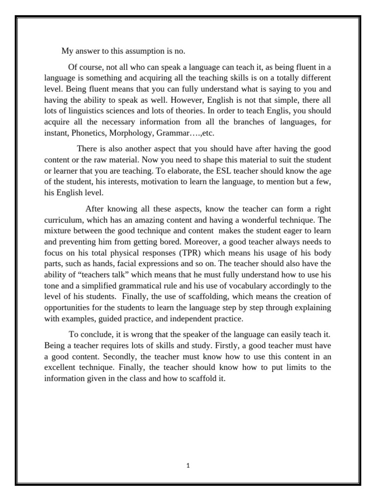 My Answer To This Assumption Is No | PDF | Career & Growth | Language ...