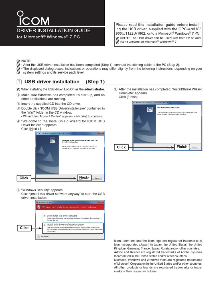 Windows7 - Driver Installation Guide - ENG | PDF | Installation ...