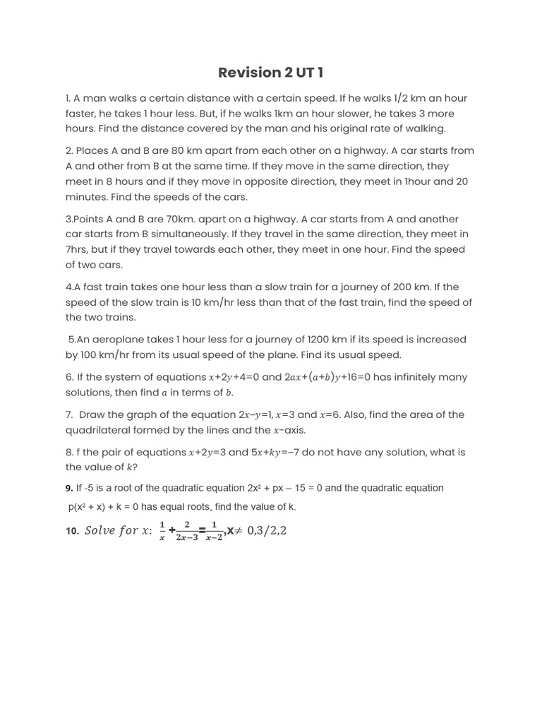 Revision 2 UT 1 | PDF