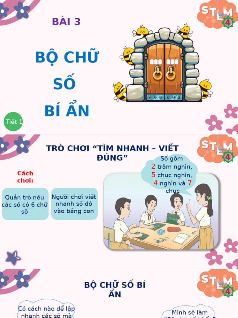 BH STEM 4 Bai 3 Bo Chu So Bi An BGDT 74009 | PDF