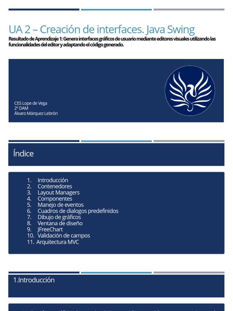 Interfaces Gráficas con Java Swing | PDF | Interfaces gráficas de ...