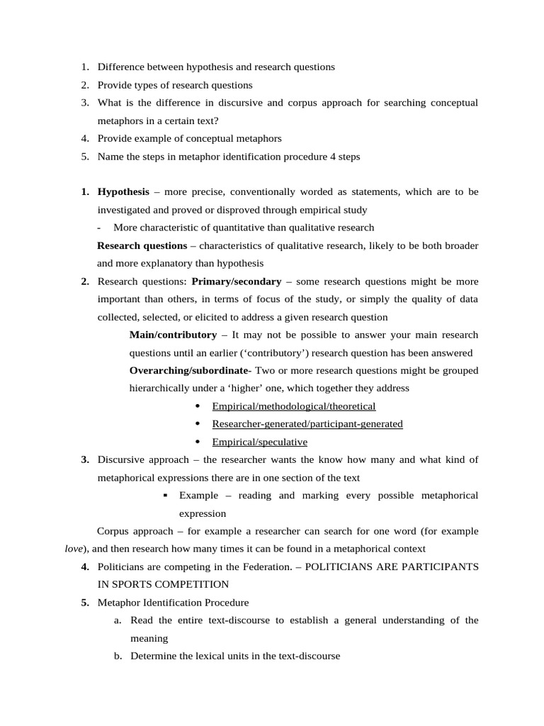 Metafore - Skripta | PDF | Qualitative Research | Hypothesis