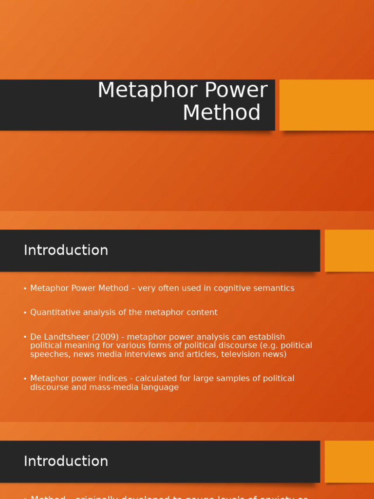 Metaphor Power Method | PDF | Metaphor | Discourse