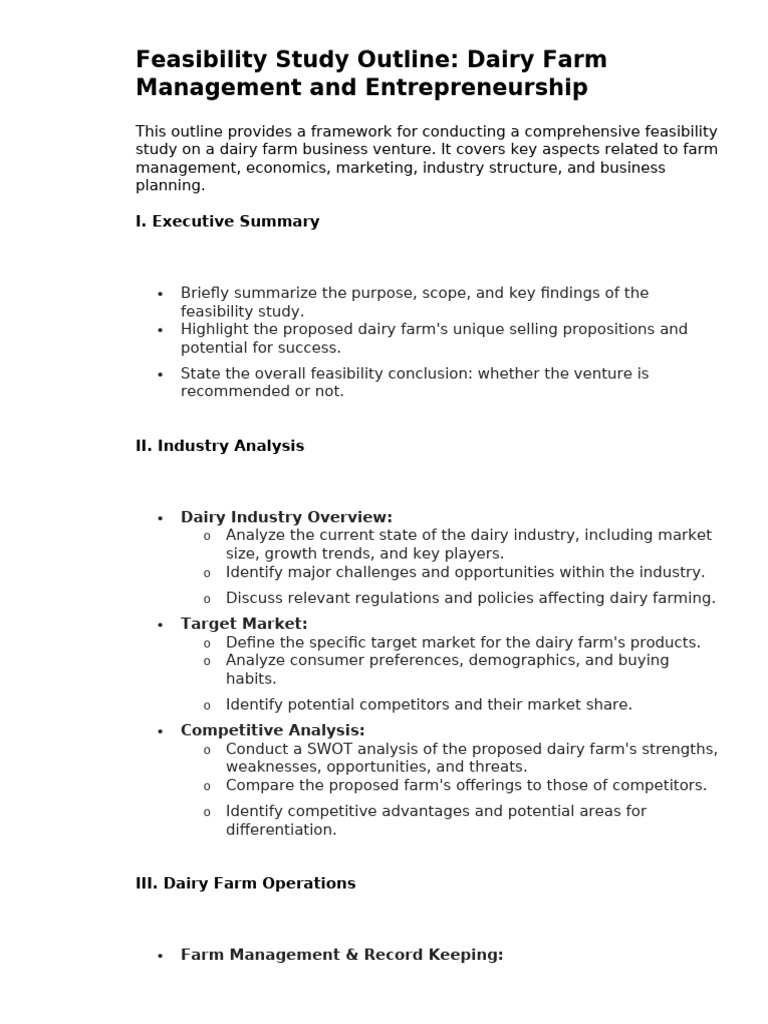Feasibility Study Outline | PDF | Investing | Cooperative