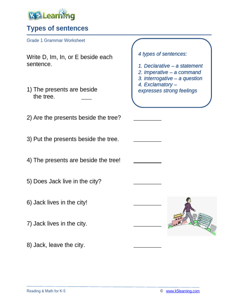 Grade 1 Types of Sentences 44c | PDF